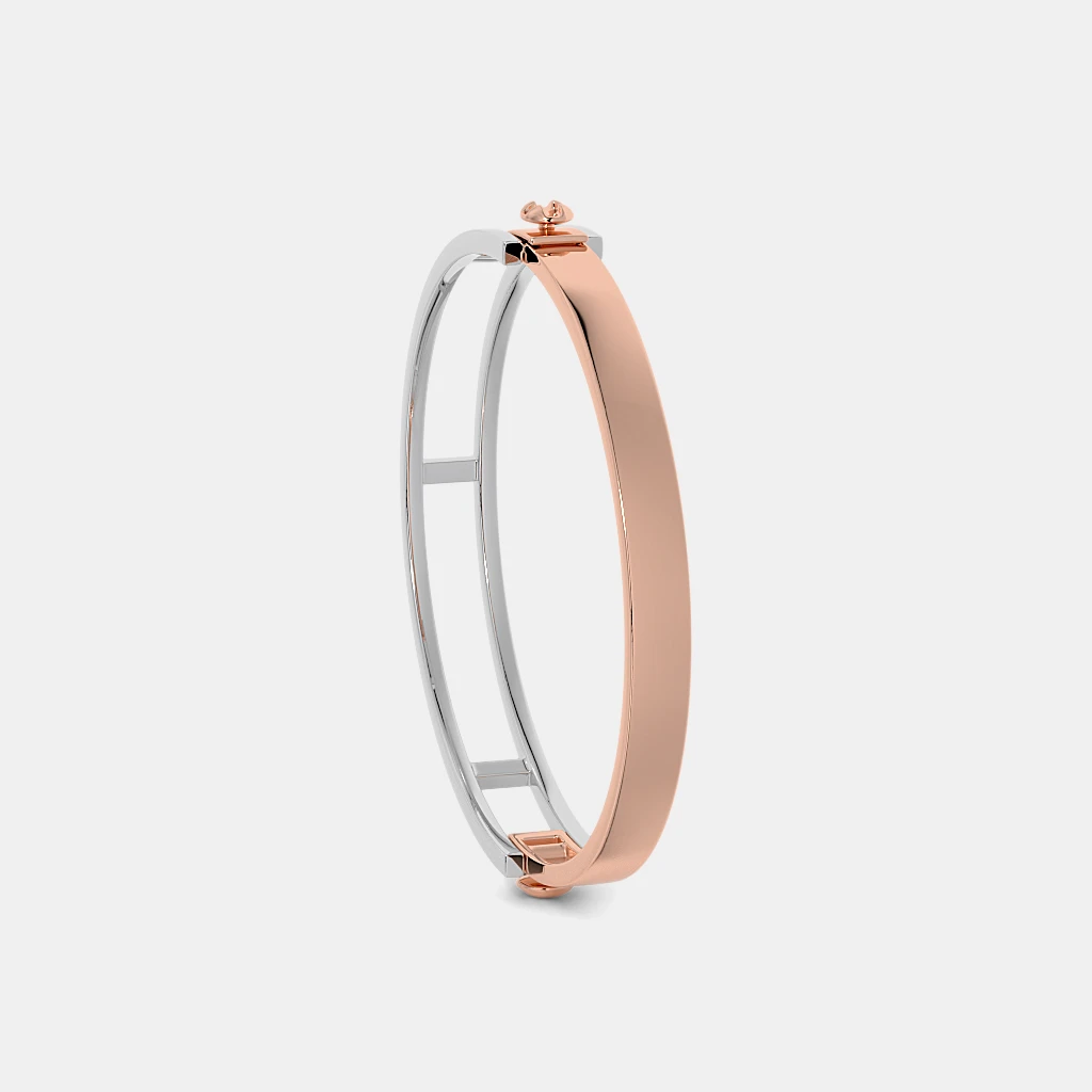 The Attached Together Oval Bangle | BlueStone.com
