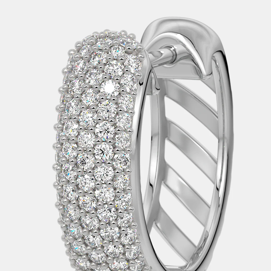 The Pave Pulse Huggie Earrings | BlueStone.com