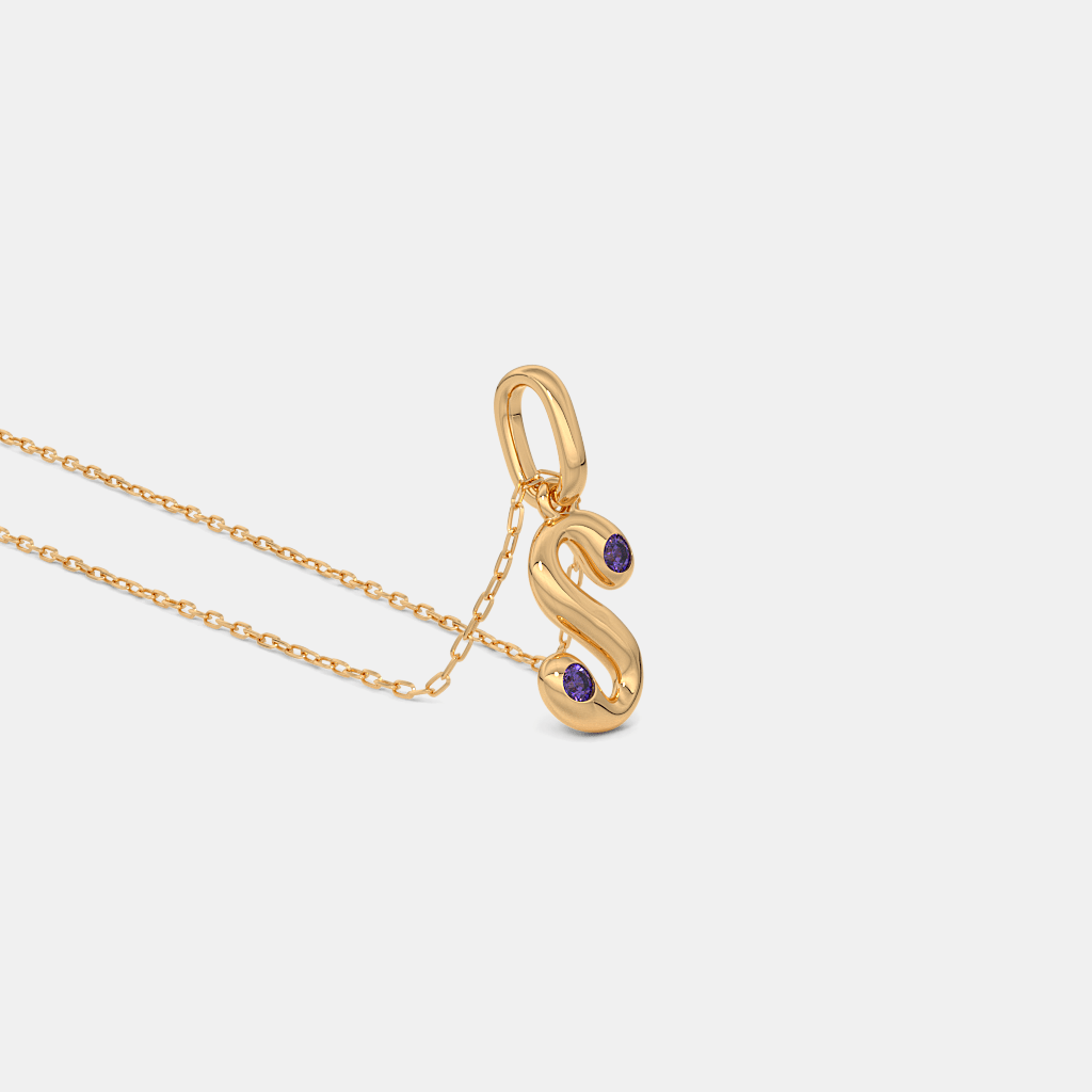 The Skae S Initial Pendant | BlueStone.com