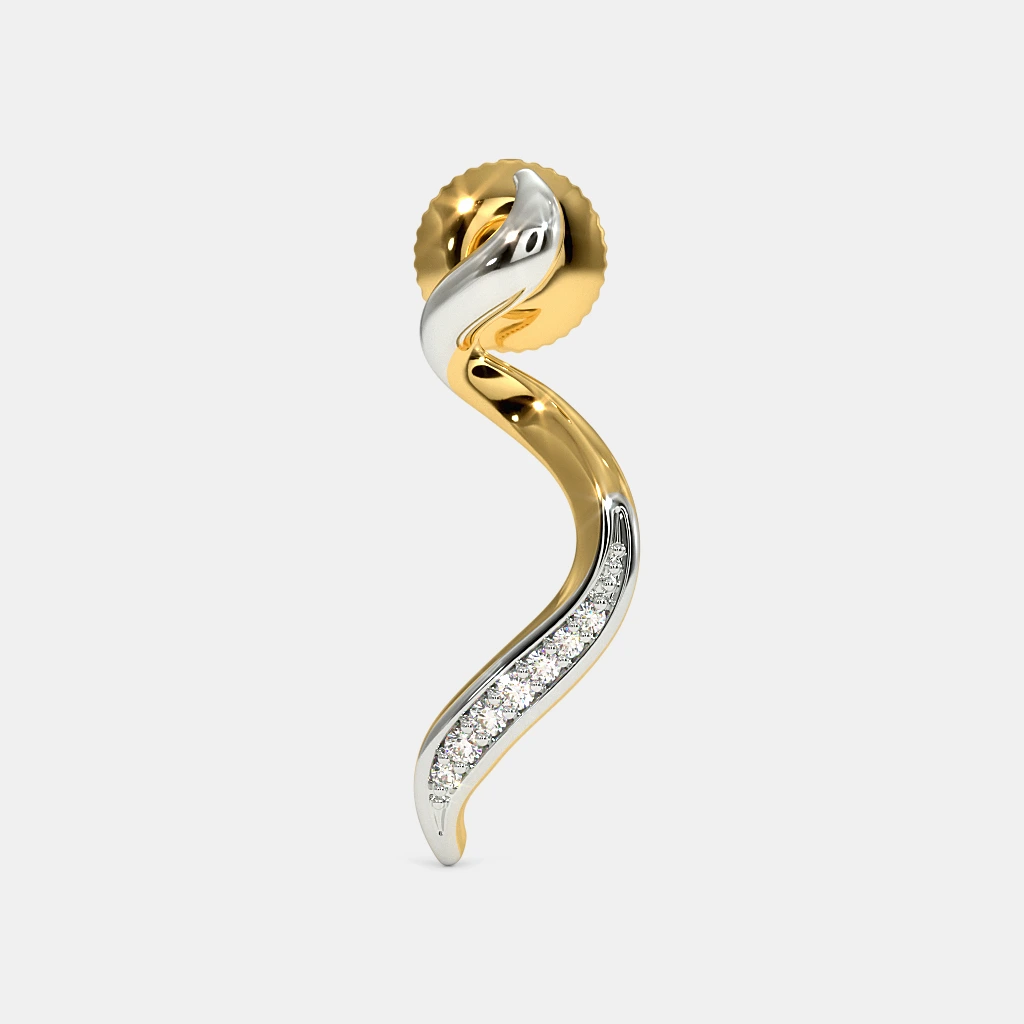 The Twirly Ribbon Stud Earrings | BlueStone.com