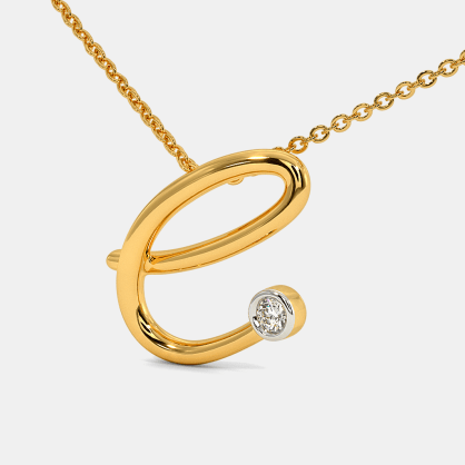 The Cursive E Necklace | BlueStone.com