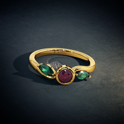 Buy Green Ruby Rings Designs Online | BlueStone.com - India's #1 Online ...